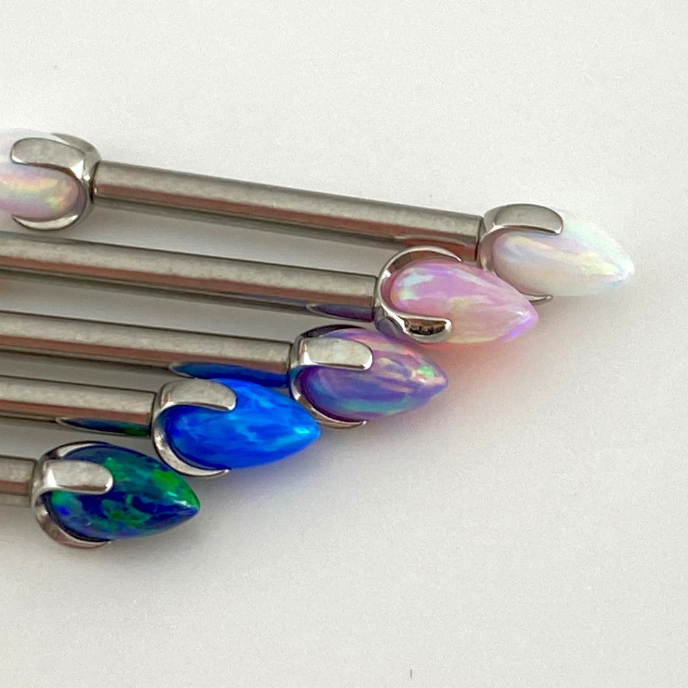 Prong Set Opal Bullet Threaded End | The Piercing Urge